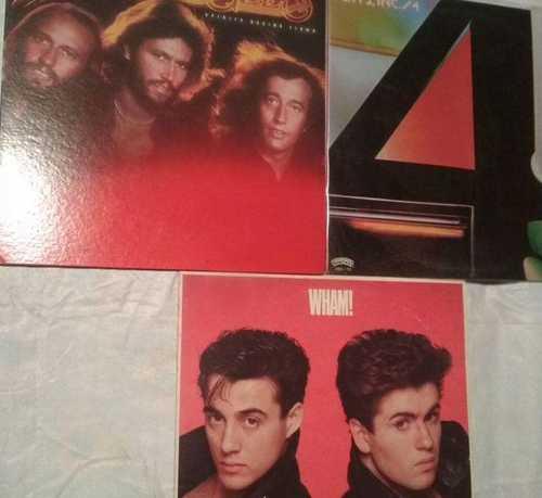 Винил диско LP Bee Gees,Lipps Inc,Wham Япония EX