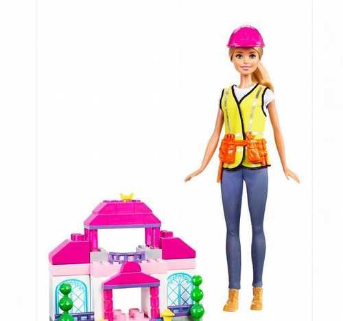 Кукла Barbie Mattel Mega Bloks строитель