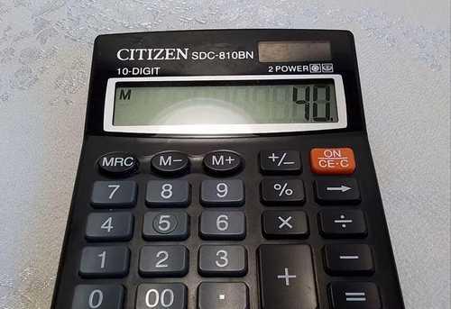 Калькулятор sitizen SDC - 810 BN