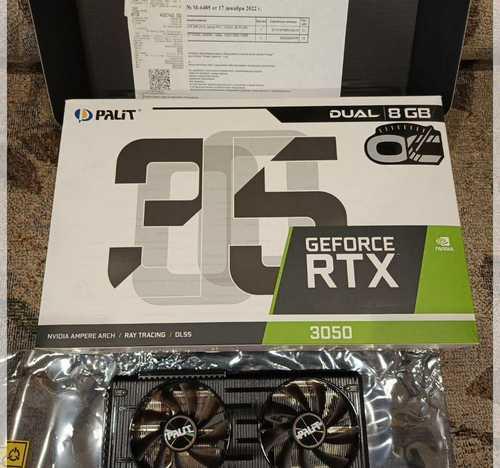 Видеокарта Palit RTX 3050 8gb