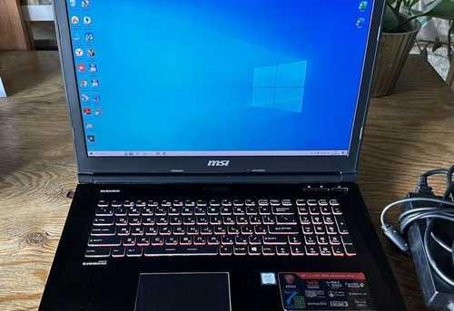 Игровой ноутбук 17.3" MSI GE72MVR 7RG-016XRU, 1000 ГБ, Core i7-7700HQ, RAM 32 ГБ, GeForce GTX 1070 8 ГБ