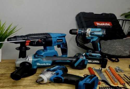 Аккум.набор Makita 4в1 Перф+ушм+Гайк+Шур l-6680