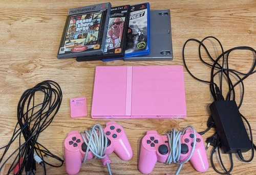 Sony PlayStation 2 Slim Pink (PS2 Розовая)