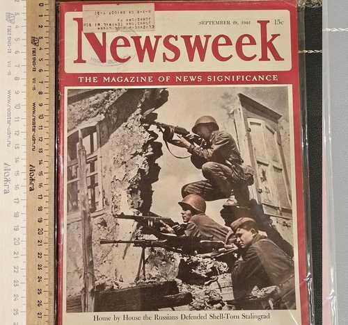 Редчайший архивный журнал Newsweek от 28/09/1942г