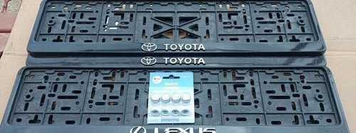 Toyota Lexus Рамка номера пара + крепёж