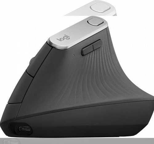 Мышь Logitech MX Vertical, оптическая, беспроводная, USB, черный и серебристый 910-005449