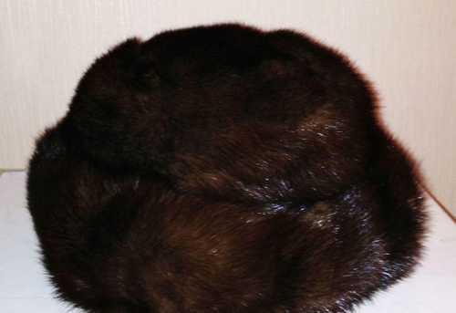 Меховая шапка зимняя, норковая, 56-58 размер