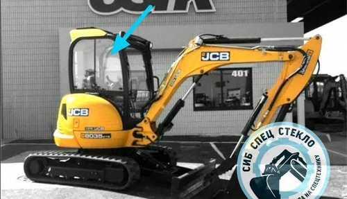 Стекло правое верхнее подвижное Jcb 8035 zts