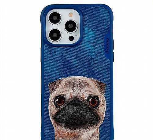 Чехол для iPhone 14 Pro Nimmy Собака с вышивкой