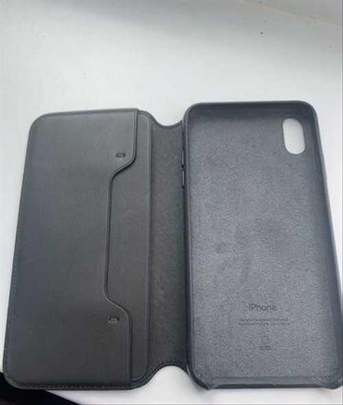 Чехол leather folio на iPhone XS Max