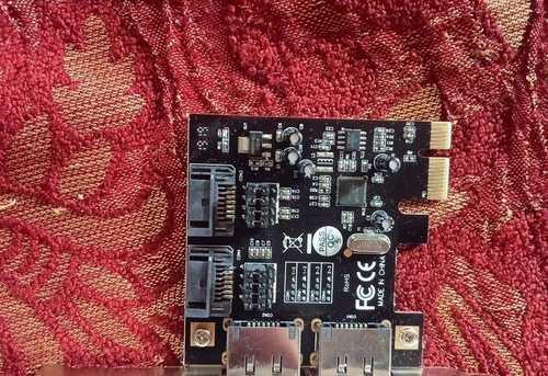 PCIe SATA контроллер orient A1061S