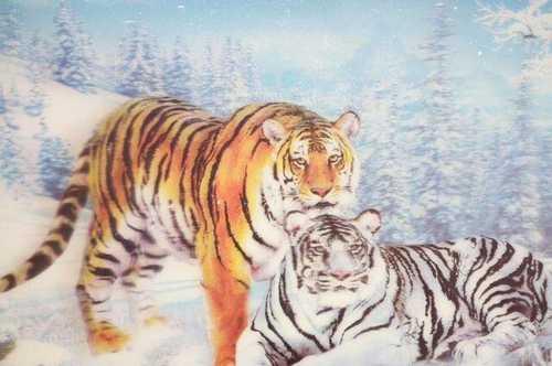 Объемная картина Тигры.35 на 25 см