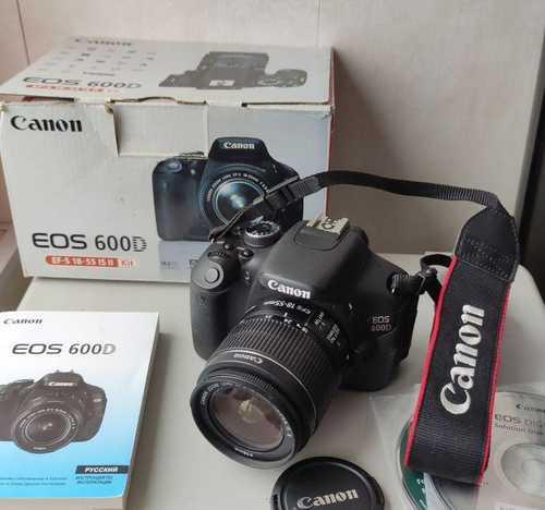 Canon 600D kit в идеале (пробег 4 т)