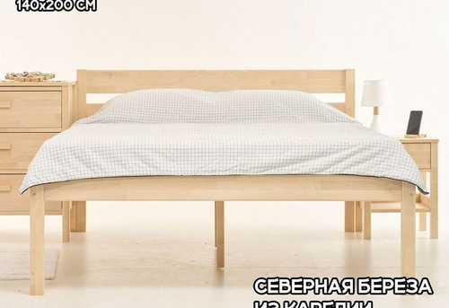 Кровать из массива березы 140x200