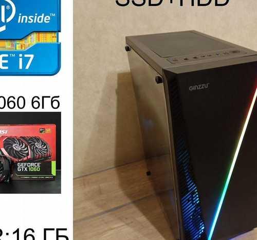 Игровой/Intel i7-3770/16 Гб/GTX 1060 Gaming 6Гб