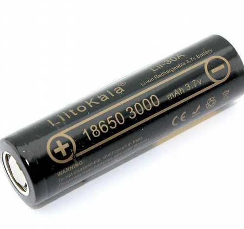 Аккумулятор типа 18650 Li-Ion LiitoKala Lii-30A 3000mAh, 3.7V