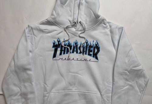 Худи thrasher flame logo белый