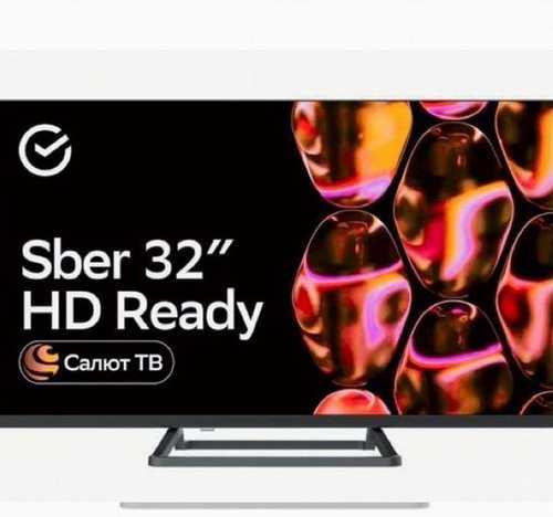 Sber Телевизор SMART SDX-32H2128 32" HD, черный