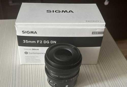 Sigma AF 35mm F/2.0 DG DN Contemporary Sony E