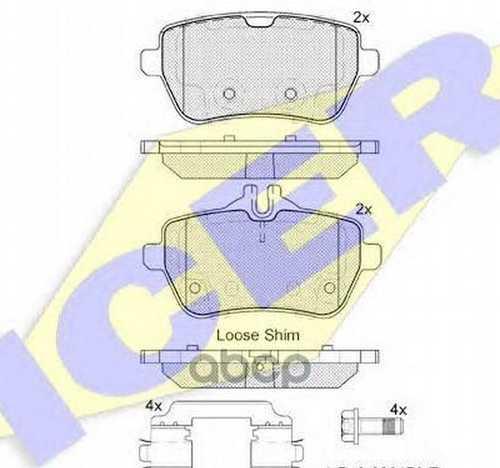 Колодки тормозные MB W222 13- 2.2-4.7 задн. 182076