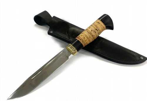 Нож Лазутчик, сталь 95Х18, береста, граб