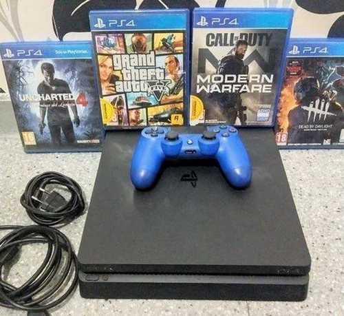 Sony ps4 slim + 100игр