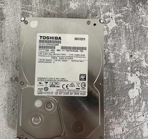 Hdd 2tb toshiba