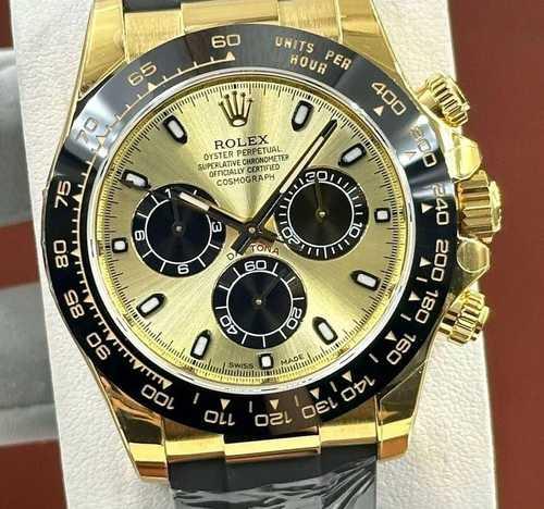 Часы Rolex Daytona Gold Dial Rubber Strap