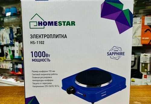 Плитка HomeStar HS-1102, 1 конфорка, диск, 1кВт, ч