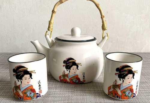 Чайник чашки чайный набор керамика Китай