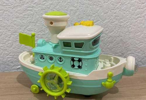 Лодка катер музыкальный детская игрушка