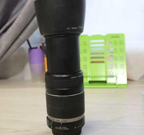 Объектив Canon EFS 55-250mm с автофокусом