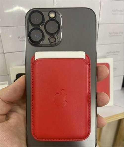 Кожаный чехол-бумажник с MagSafe для iPhone