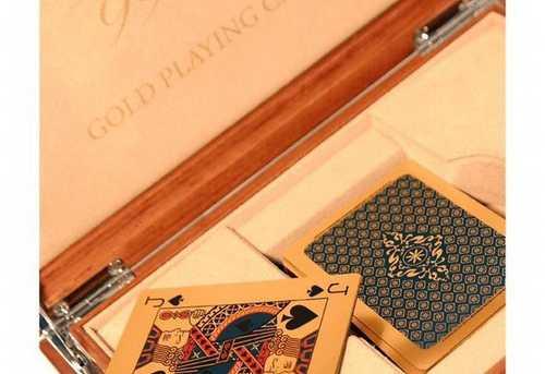 Комплект игральных карт из золота vip подарок