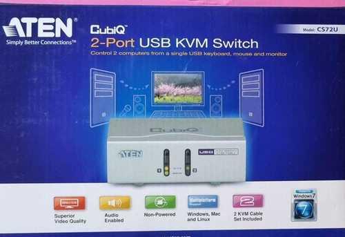 2 Портовый KVM переключатель aten CS72U-AT