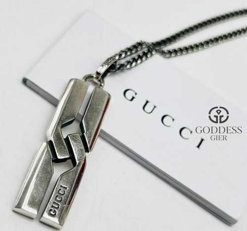 Серебряный Кулон Gucci