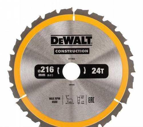 Диск п/п dewalt DT 1952 216*30*24