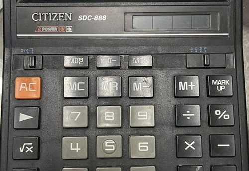 Калькулятор citizen sdc 888