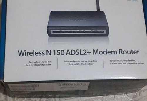 Wifi роутер adsl2+ D-link DSL-2640U
