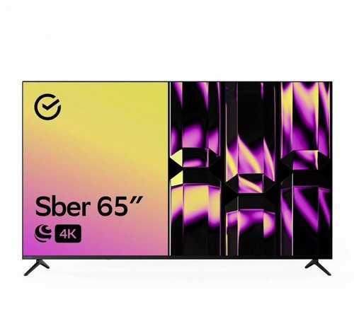 Телевизор Sber SDX-65U4124B, 65"(165 см), UHD 4K