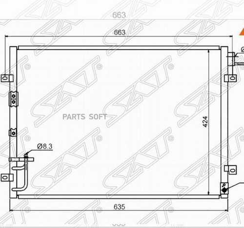 Радиатор кондиционера KIA sorento 02-09 stka553940