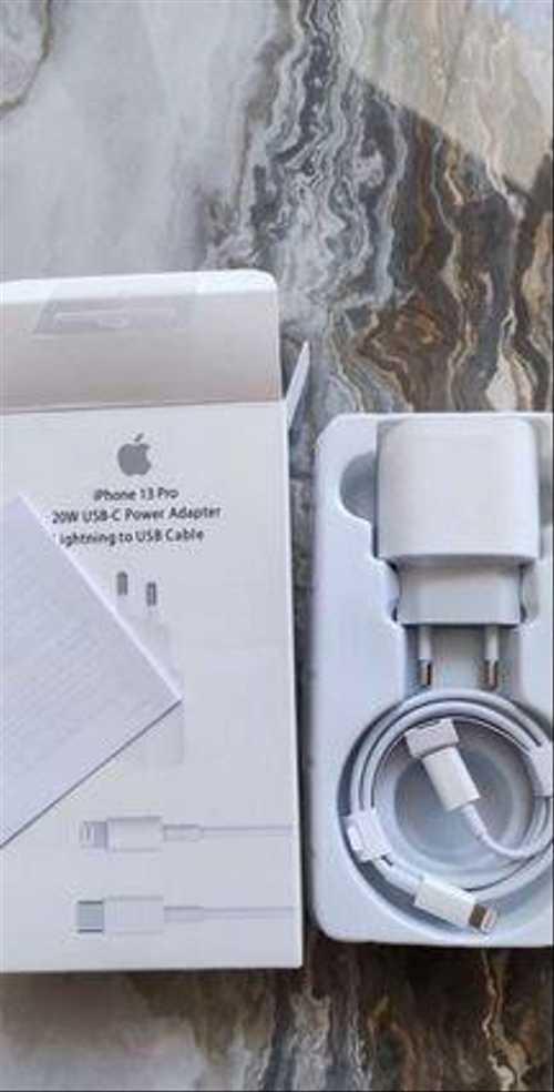iPhone Быстрая Зарядка 20W Комплект блок кабель 13