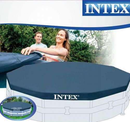 Крышка для каркасного бассейна 3.05 intex 28030