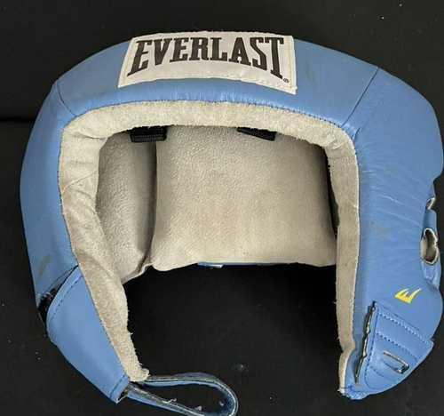 Боксерский шлем everlast кожаный