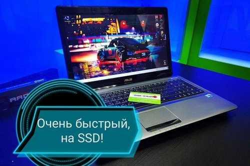 Ноутбук ракета Asus A52J (i3/SSD/ Radeon 6370M)