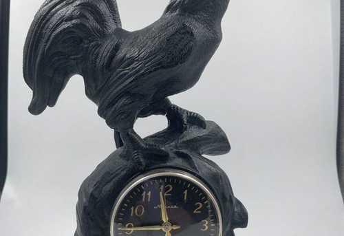 Часы Петух чугун Касли, СССР каминные литье