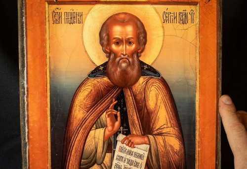 Икона "Святой Сергий Радонежский". Ручная работа