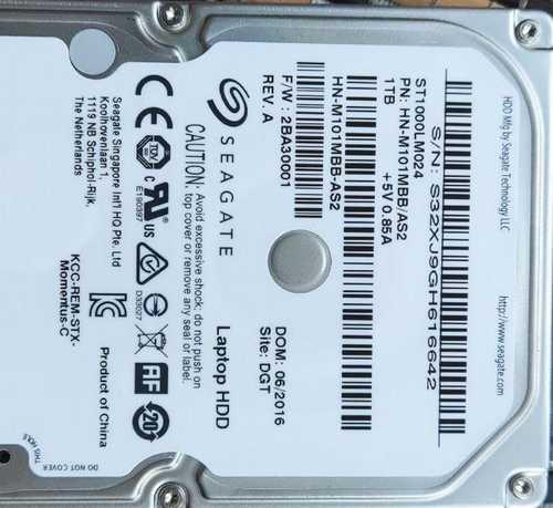 HDD 2.5 1000GB 1TB Для ноутбука или компа Seagate