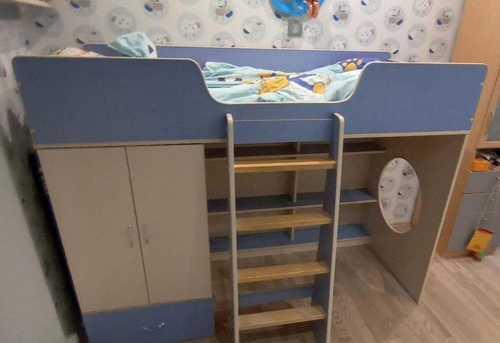 Детская кровать-чердак Лагуна 80 на 180