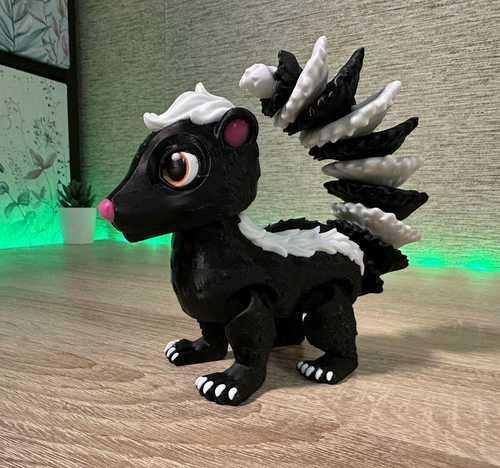 Игрушка большой скунс подвижный 3D печать